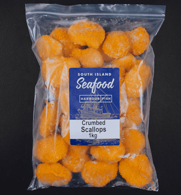 Scallops Frozen Crumbed 1kg - Harbour Fish
